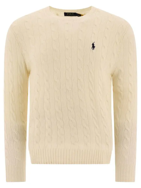 Ralph Lauren Wool And Cashmere Crewneck Sweater With Logo