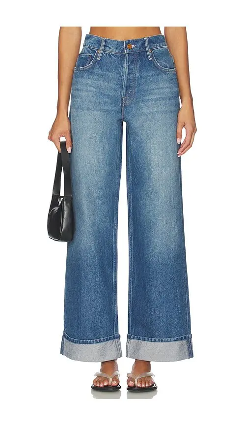 MOTHER The Smoothie Skimp Cuff Jeans In Blue