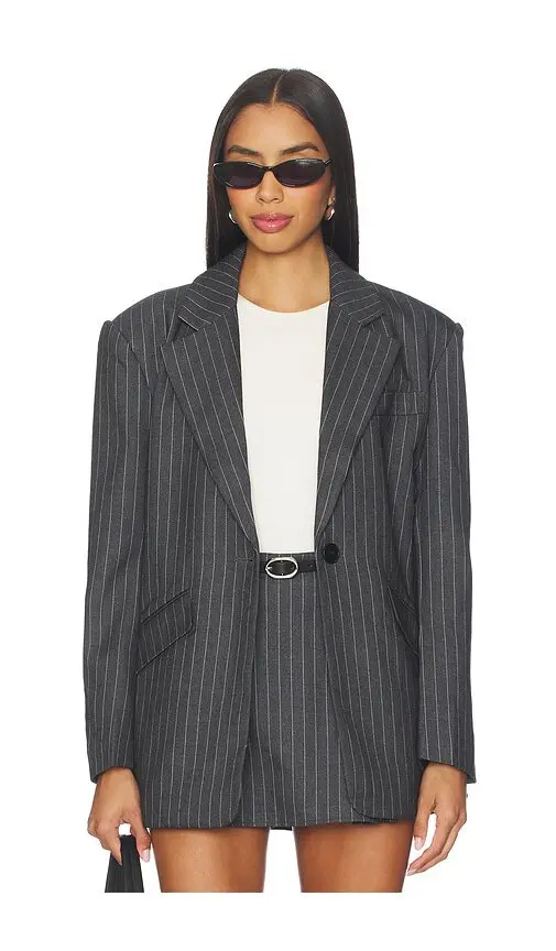 MADISON THE LABEL Collins Blazer In Grey