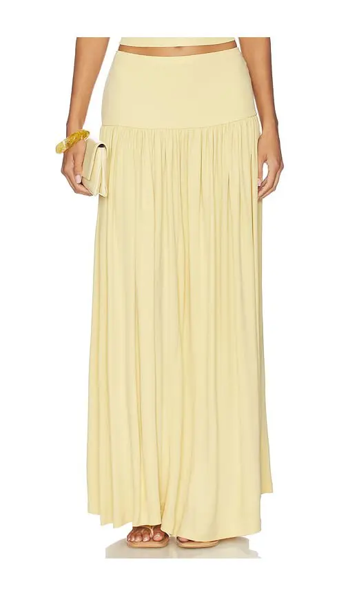 AYA MUSE Maxi Skirt In Yellow