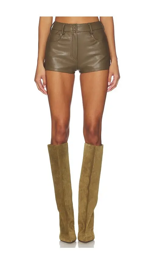 Norma Kamali High Waist Jean Short