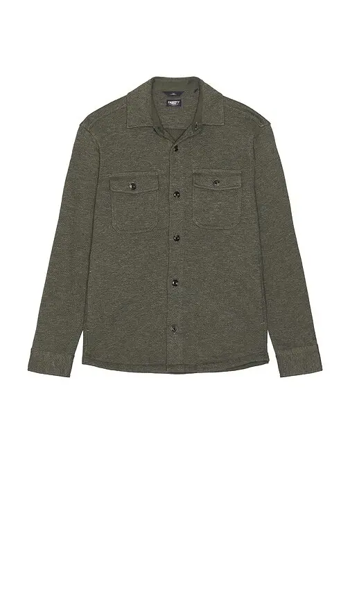 Faherty Brand Inlet Knit Cpo Shirt In Green