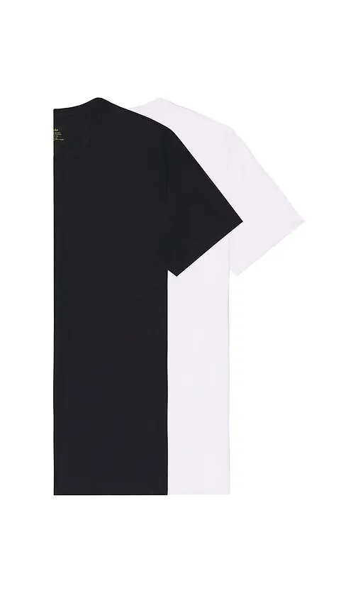 Commando Microfiber 2 Pack Crewneck Undershirt In Black