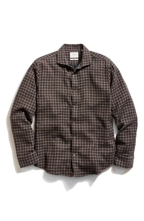 Billy Reid Cedar Bold Plaid Brushed Button-up Shirt