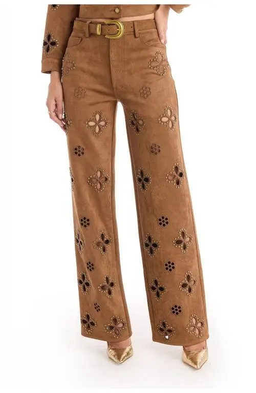 THE NOLI SHOP Kaia Suede High Rise Jean