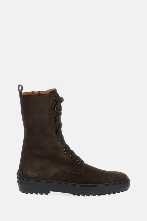TOD'S Winter Gommino Suede Ankle Boots