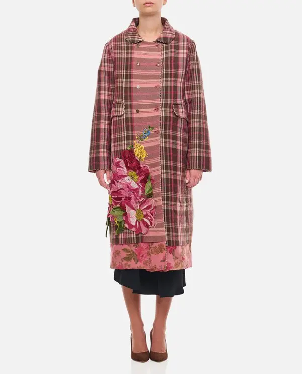 Pero Embroidered Double-breasted Coat