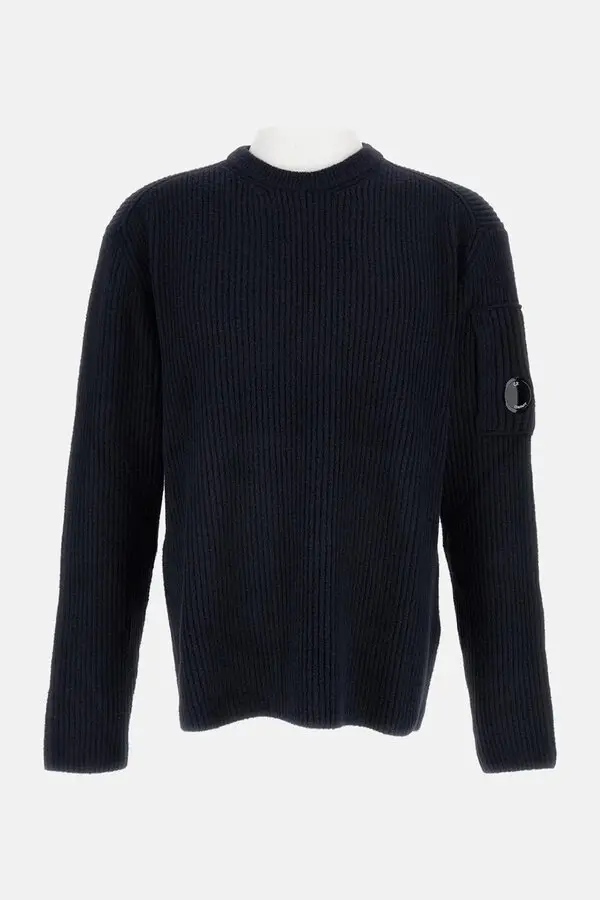 C.P. COMPANY Crewneck Sweater In Fleece Knit