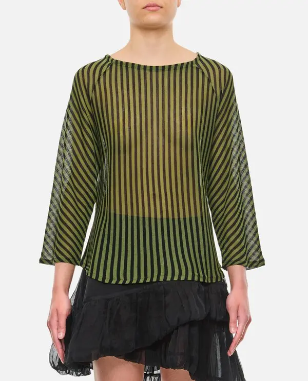 VITELLI Raglan Sweater In Linen, Cotton, And Wool