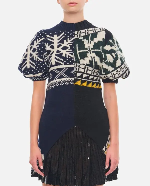 Sacai Long Patterned Sweater