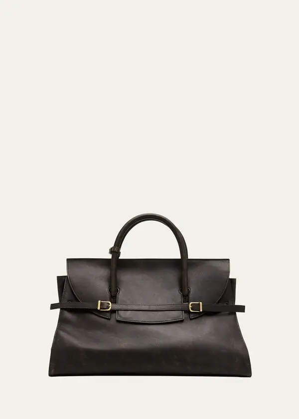 Simkhai River Belted Leather Tote Bag