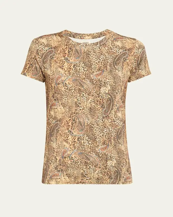 L'Agence Ressi Short-sleeve Valencia Leopard Tee