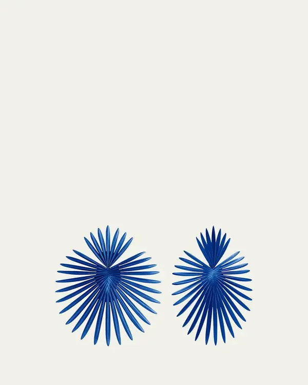 GIORGIO B Medium Palma Blue Titanium Earrings