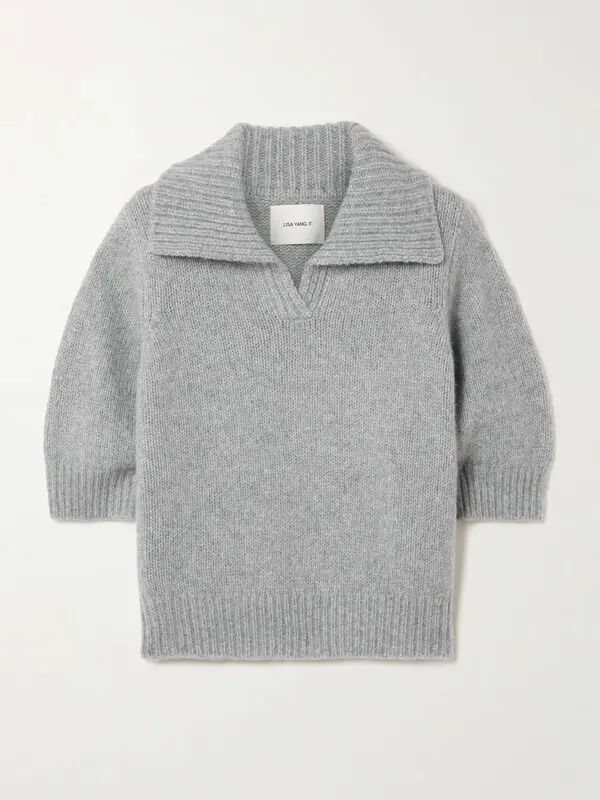LISA YANG Lailai Cashmere And Silk-blend Polo Sweater