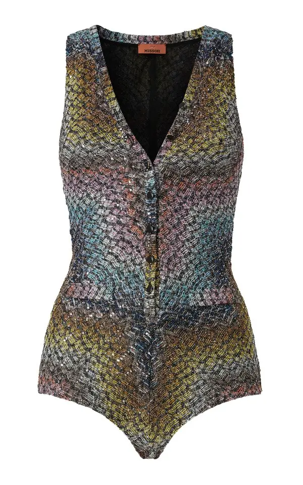 Missoni Button Front One-piece Swimsuit