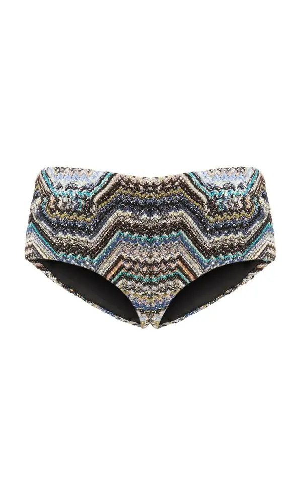 Missoni Caperdoni-knit Mini Shorts - Blue