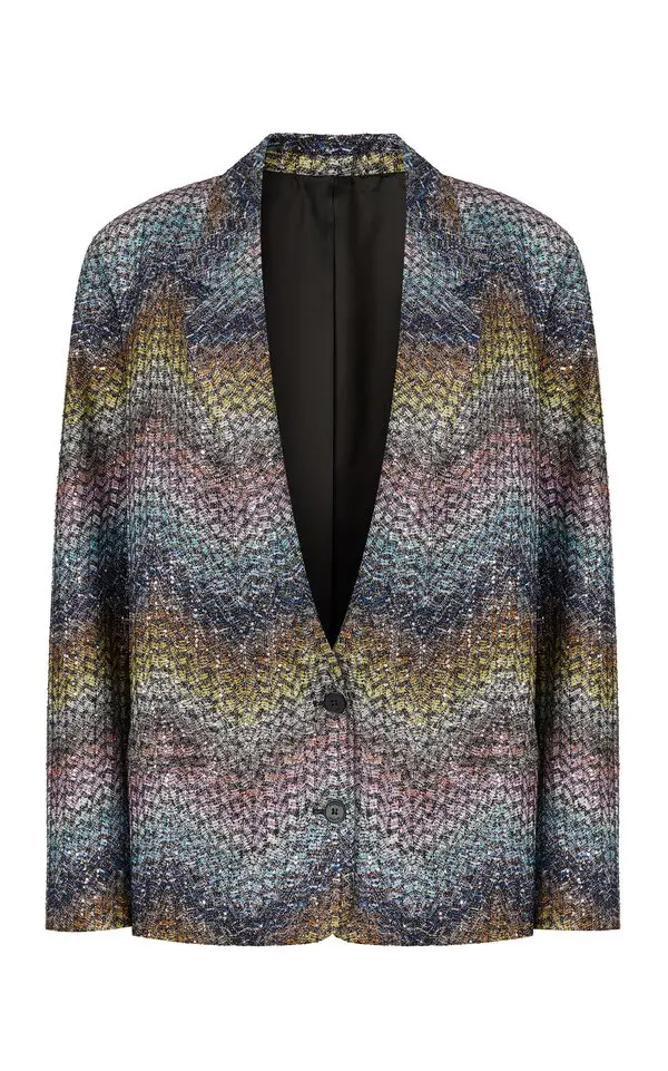 Missoni Oversized Chevron Single-breasted Blazer