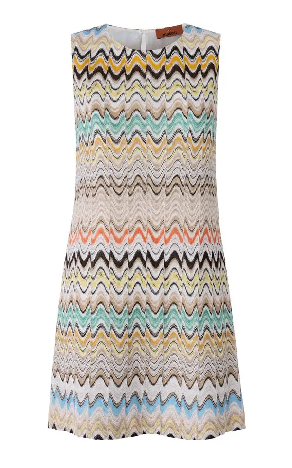 Missoni Wavy Pattern Raschel Mini Dress
