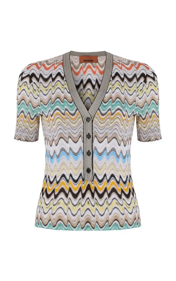 Missoni Wavy Pattern Raschel Top
