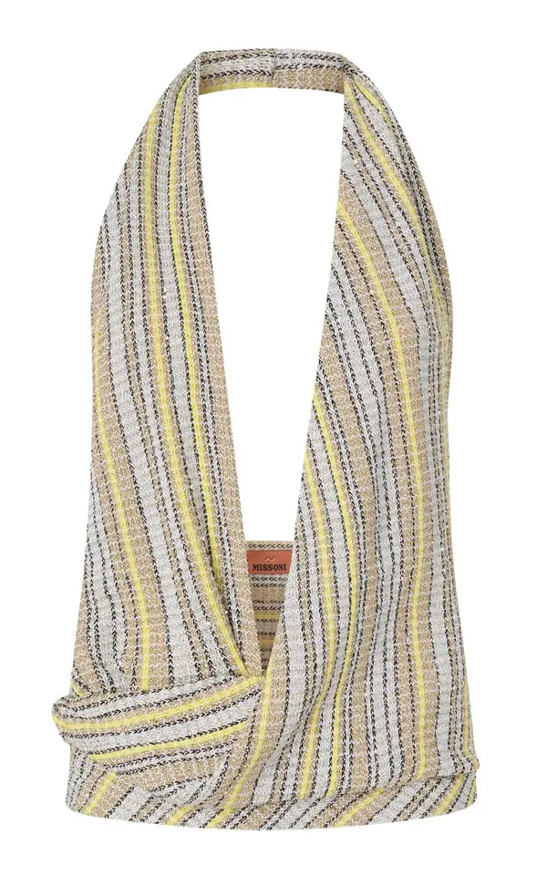 Missoni Draped Caperdoni-knit Halter Top
