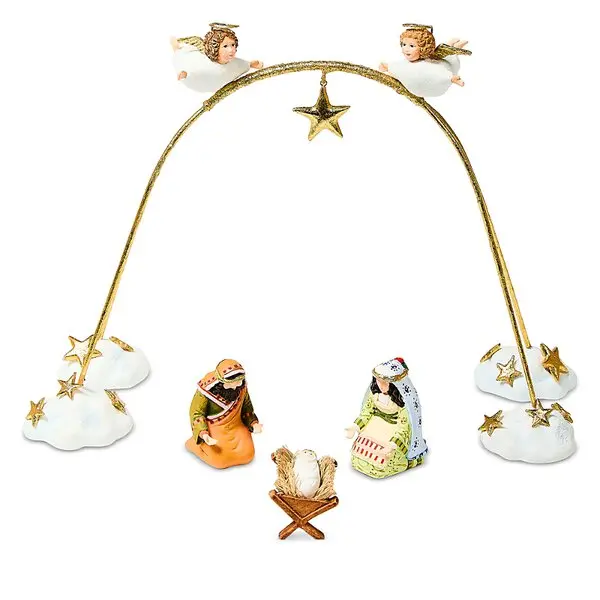 MACKENZIE-CHILDS Patience Brewster Nativity Cherub Angels Mini Arch Set, Set Of 4