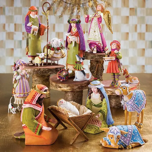 MACKENZIE-CHILDS Patience Brewster Nativity Holy Family Figures, Set Of 4