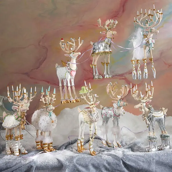 MACKENZIE-CHILDS Patience Brewster Moonbeam Prancer Reindeer Figure