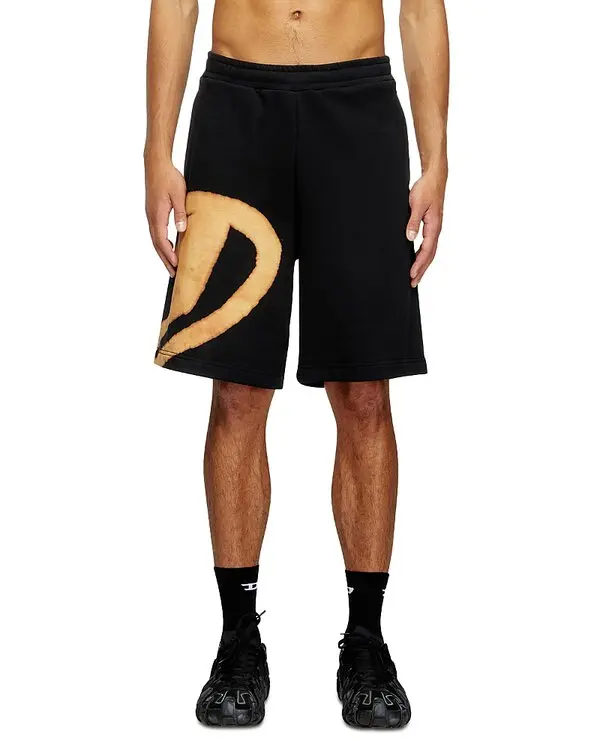 Diesel P-crow-bleach Cotton 9 Shorts - Deep/black