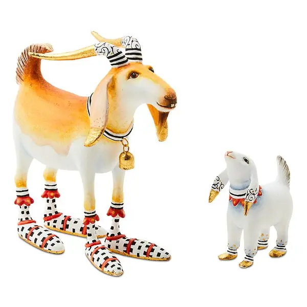 MACKENZIE-CHILDS Patience Brewster Nativity Nathan & Noel Goat Figures, Set Of 2
