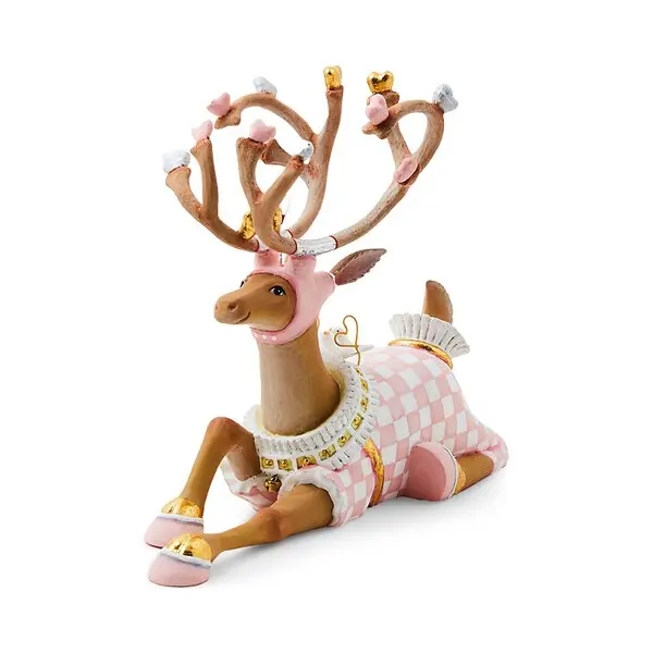 MACKENZIE-CHILDS Patience Brewster Dash Away Sitting Cupid Reindeer Figure