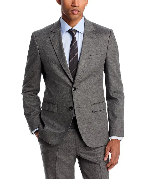 Hugo Boss Arti Extra Slim Fit Flannel Suit Jacket - Medium Grey