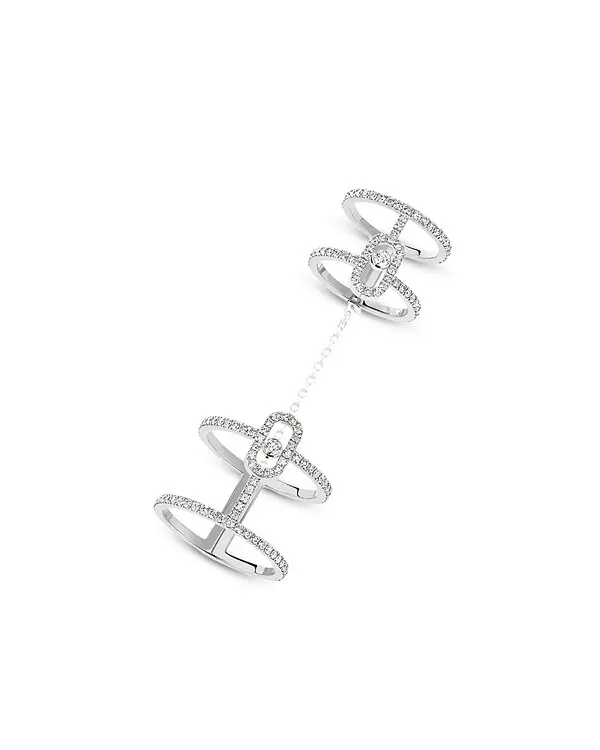 Messika 18k Move Uno Diamond Double Ring