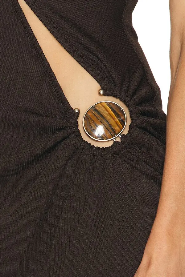 Christopher Esber Mineral Stone Cascade Tank Dress