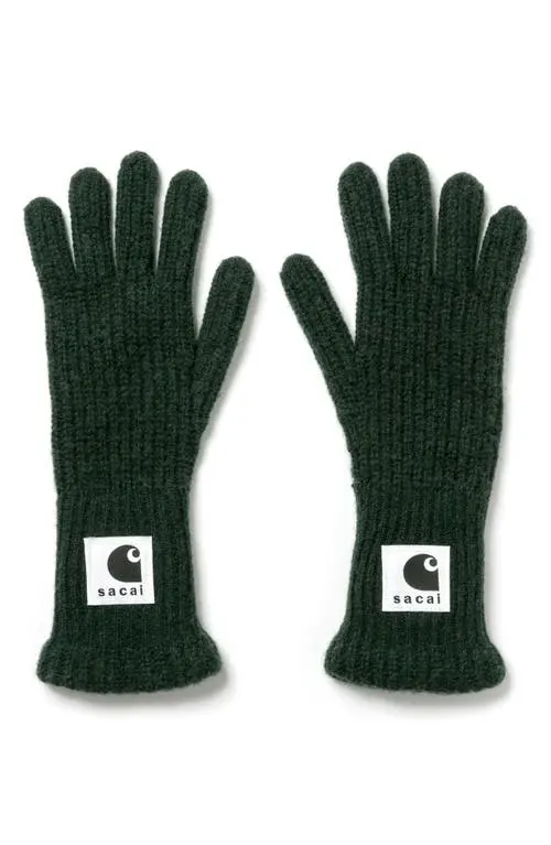Sacai Carhartt Wip Rib Wool & Nylon Gloves