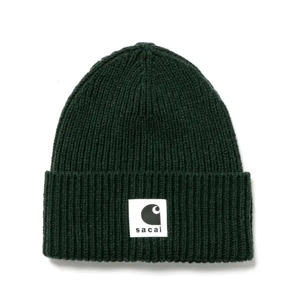 Sacai Carhartt Wip Rib Wool & Nylon Logo Beanie
