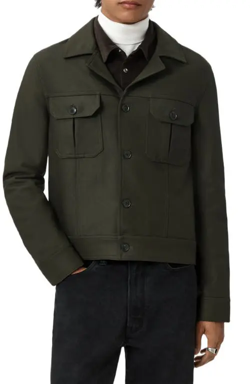 John Varvatos Dey Wool Blend Twill Jacket