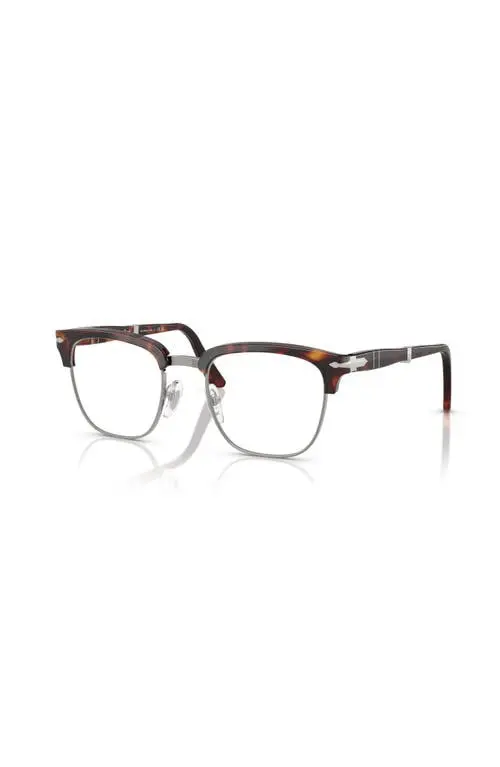 Persol 52mm Square Optical Glasses - Tortoise