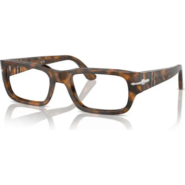 Persol 55mm Rectangle Optical Glasses - Brown