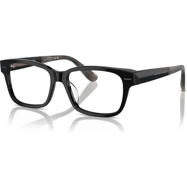Brunello Cucinelli 53mm Rectangle Optical Glasses - Black