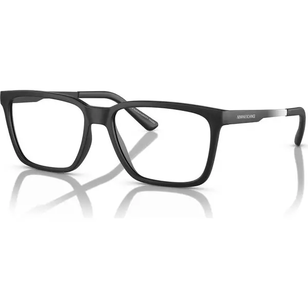 Armani Exchange 55mm Rectangle Optical Glasses - Black