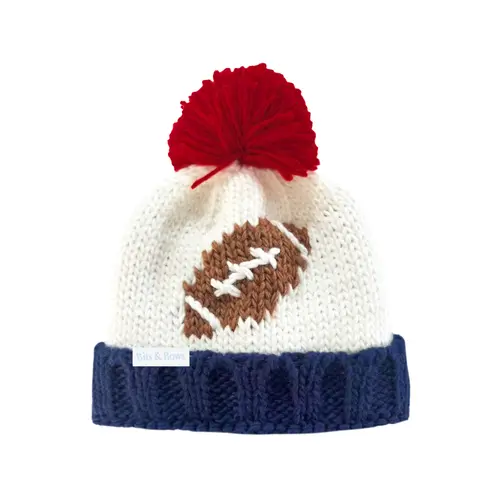 BITS & BOWS Football Bobble Hat