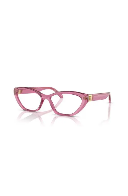 Versace 53mm Cat Eye Optical Glasses - Pink