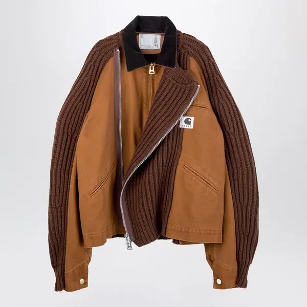 SACAI X CARHARTT WIP Bi-material Zip Jacket
