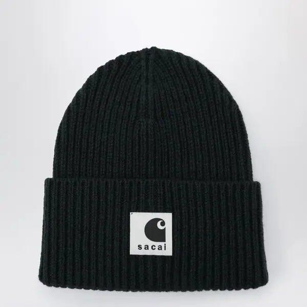 SACAI X CARHARTT WIP Dark Beanie With Logo Patch
