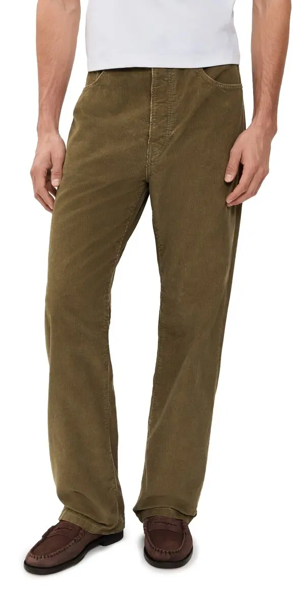 JEANERICA Vega Straight Leg Corduroy Pants - Brown Corduroy