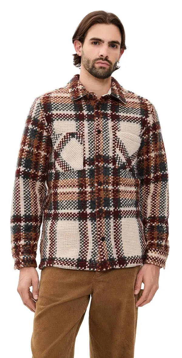 WAX LONDON Wool Bobble Whiting Overshirt