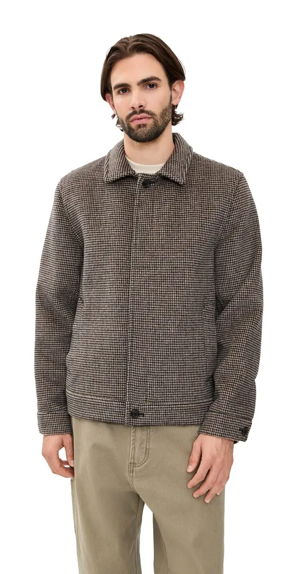 Vince Houndstooth Bomber Jacket
