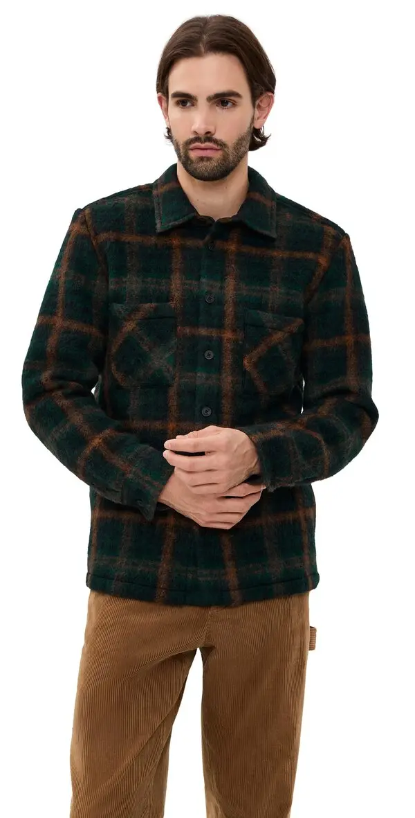WAX LONDON Drawn Check Whiting Overshirt