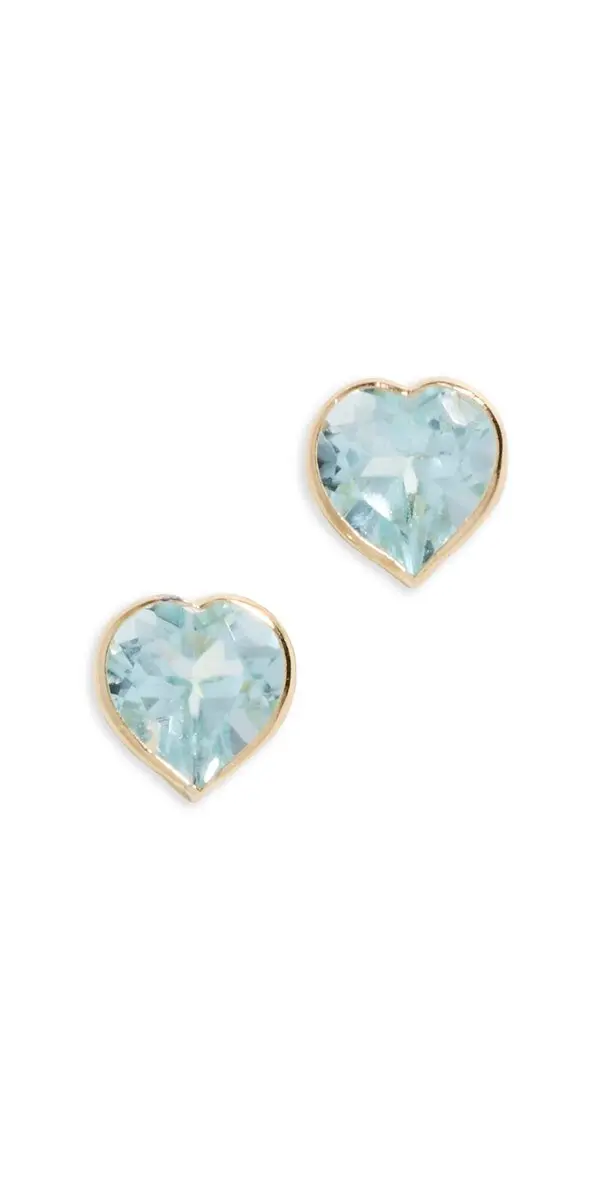 Jia Jia 14k Topaz Heart Stud Earrings