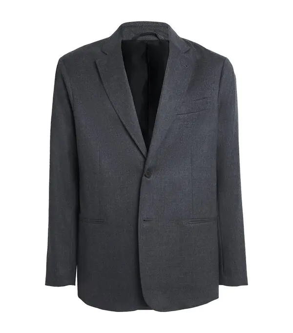 Emporio Armani Stretch Virgin Wool Single-breasted Blazer